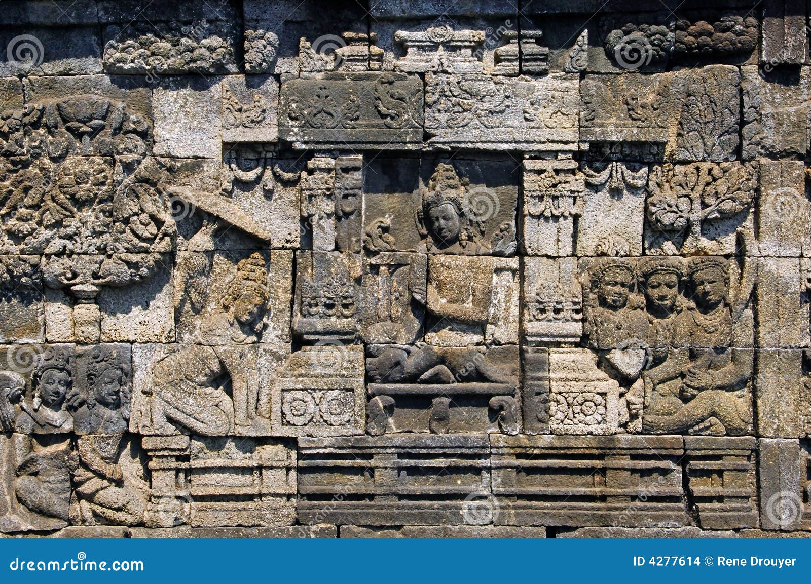 Candi Mendut Buddhist Temple, Located In Central Java, Indonesia. Near ...