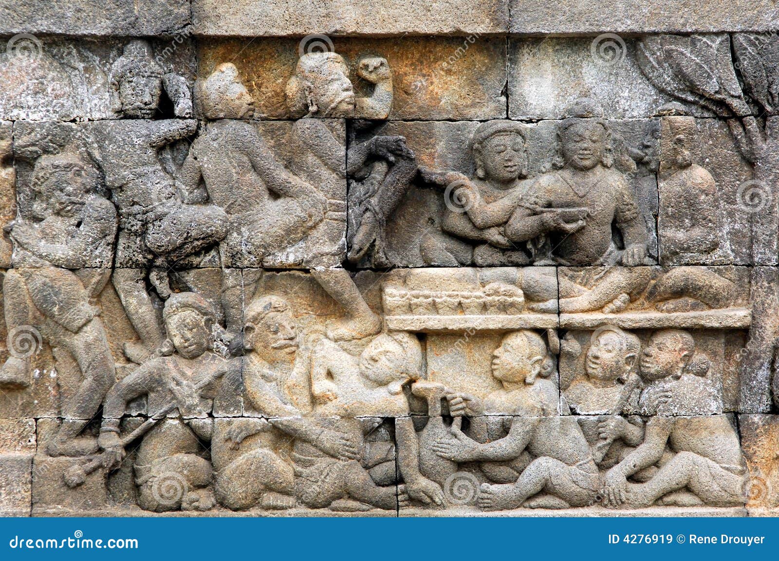 Indonesia, Java, Borobudur: Temple Stock Image - Image of asian ...