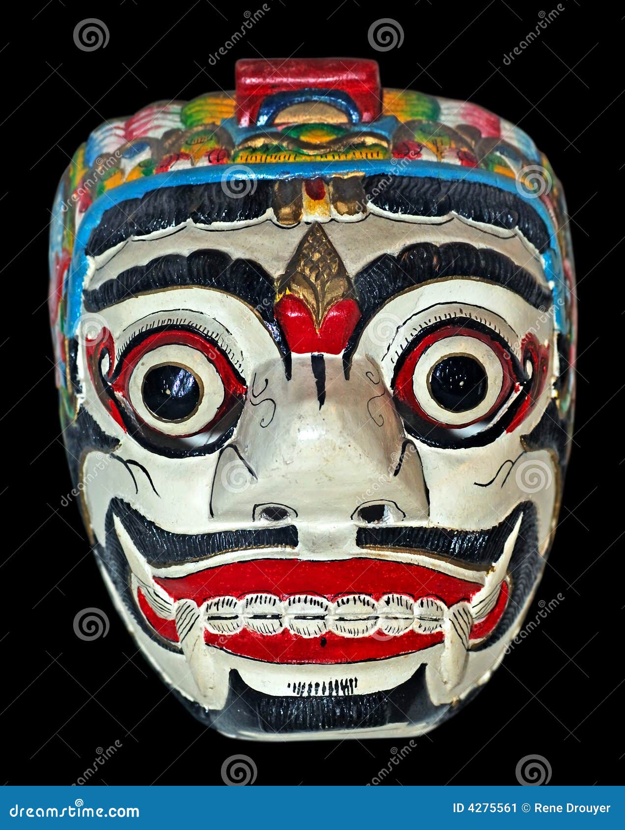 Indonesia, Java: mask stock image. Image of sculpture - 4275561