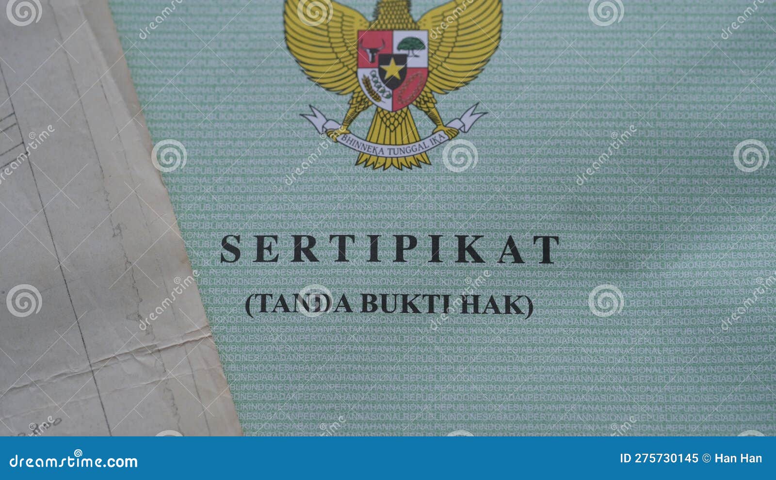 Indonesia Land Certificate Documents. Editorial Image - Image of poster ...