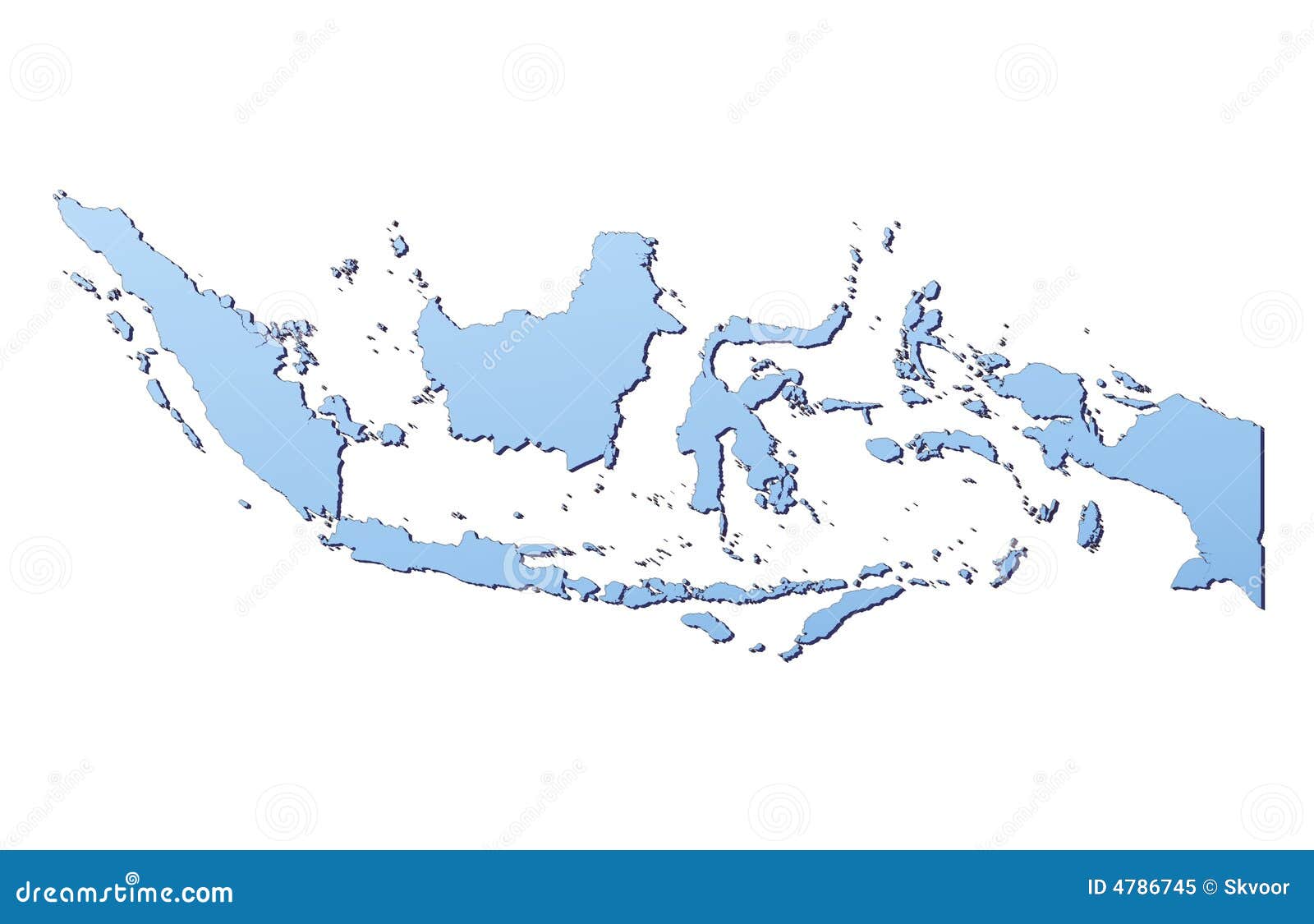 Indonesia map stock illustration. Illustration of metal - 4786745