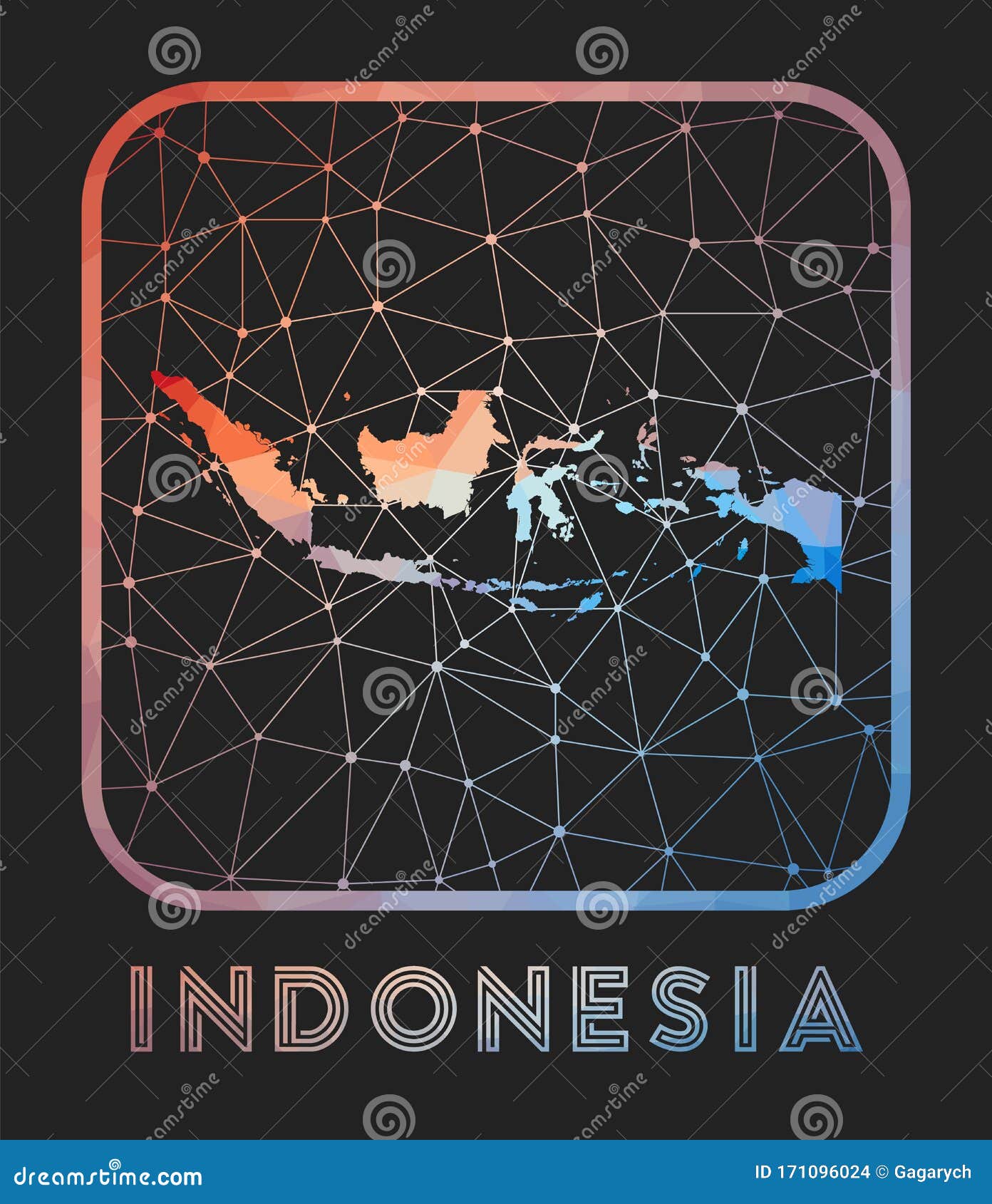 Indonesia map design. stock vector. Illustration of presentation ...