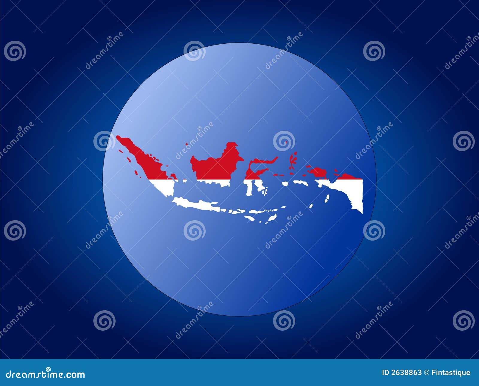 Indonesia map flag sphere stock vector. Illustration of patriotic - 2638863