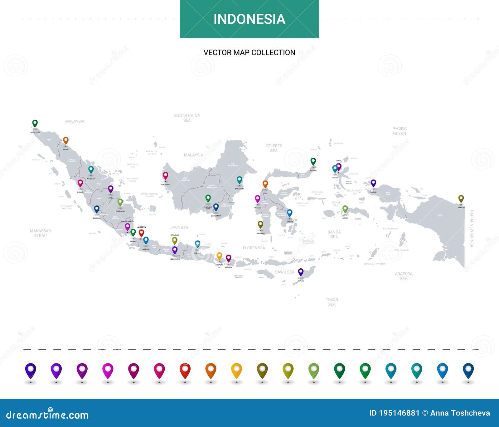 Indonesia Location Map On Map Asia. 3d Indonesia Flag Map Marker ...