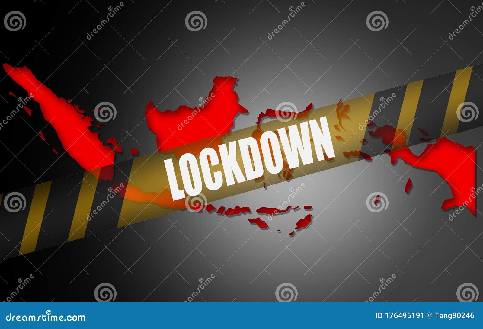 Lockdown Text Written With Padlock And Corona Virus Symbol Icon On ...