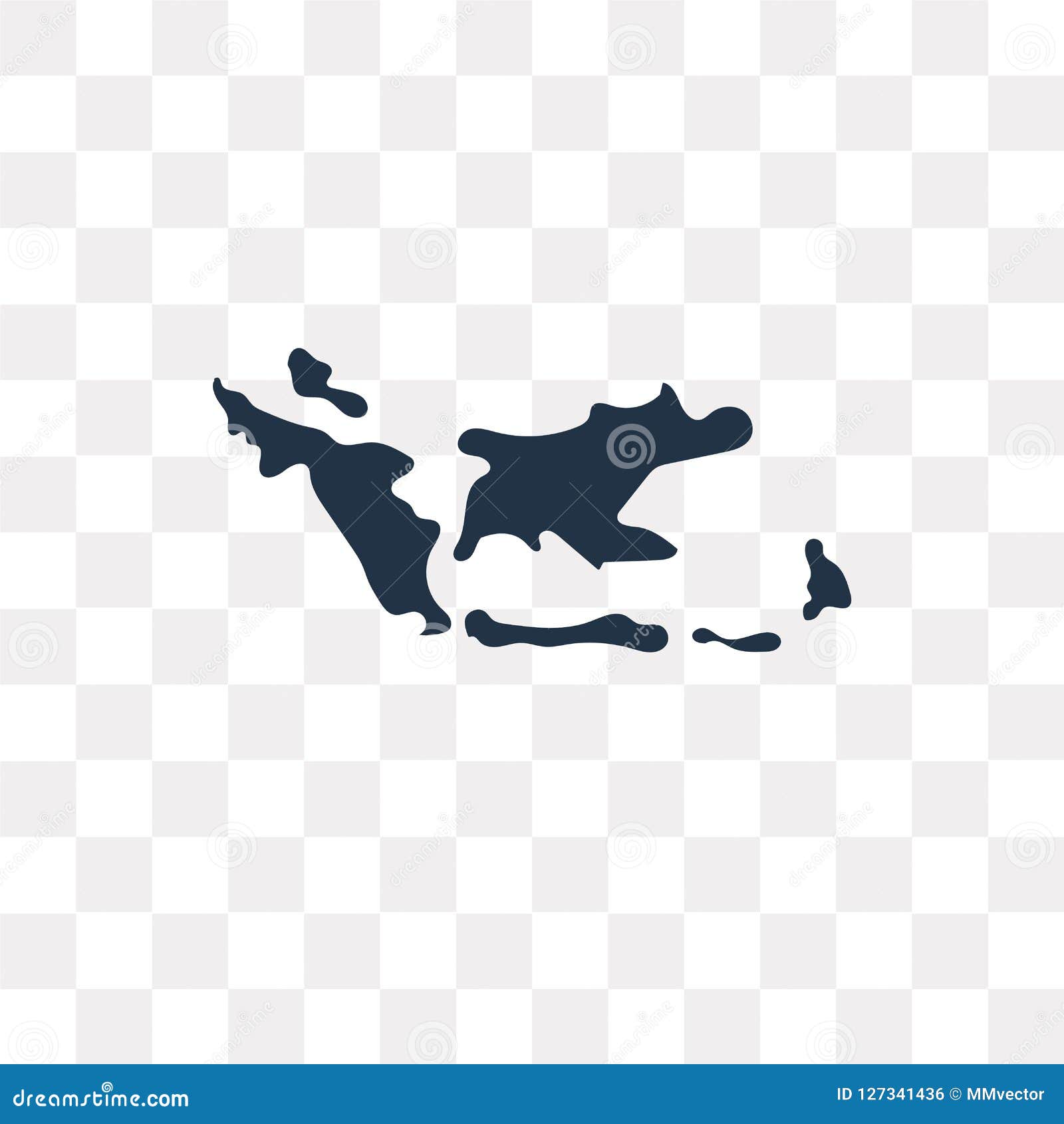 Indonesia Map Vector Icon Isolated on Transparent Background, in Stock ...