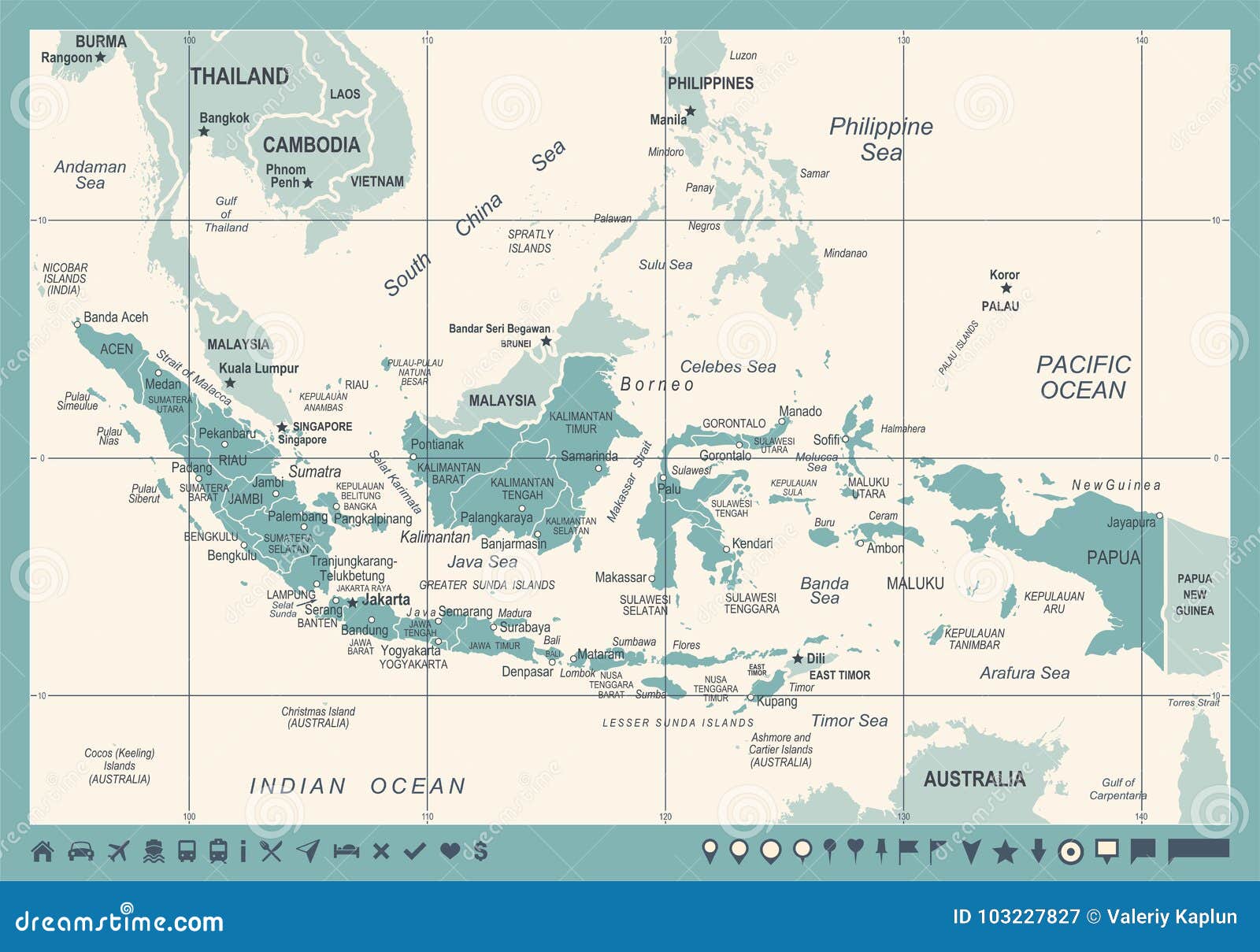 Surabaya Map. Detailed Map Of Surabaya City Administrative Area ...