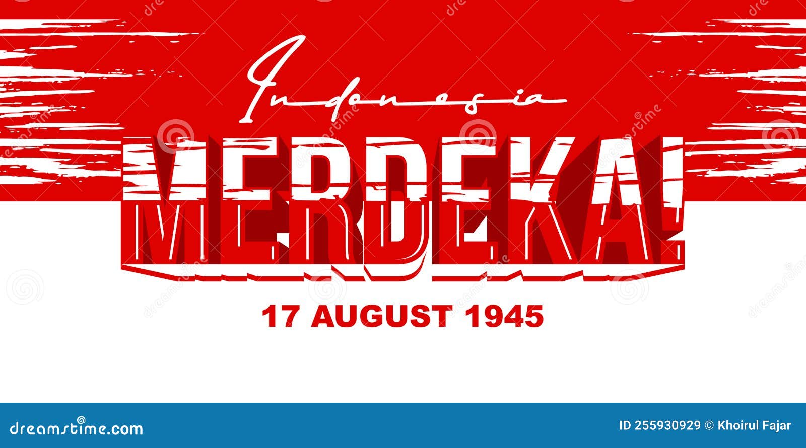 Indonesia Merdeka Background Banner with Flag Stock Vector ...