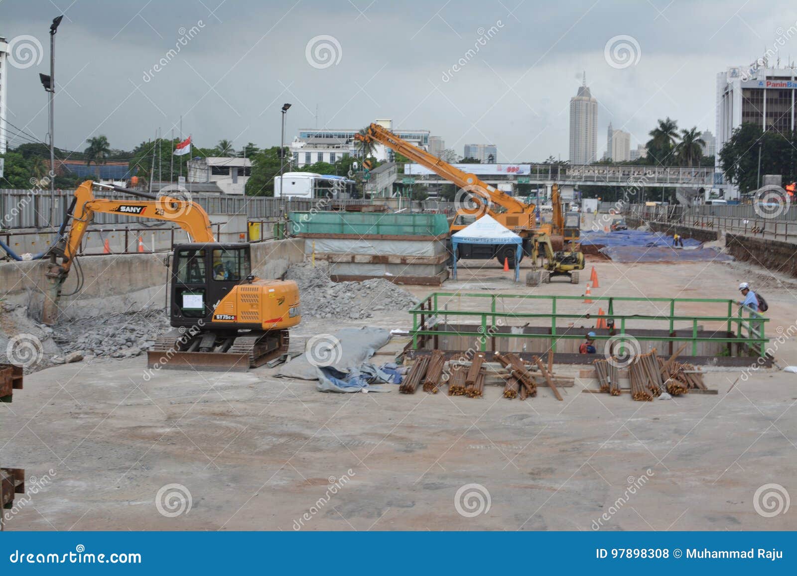 Indonesia mrt project editorial stock photo. Image of property - 97898308
