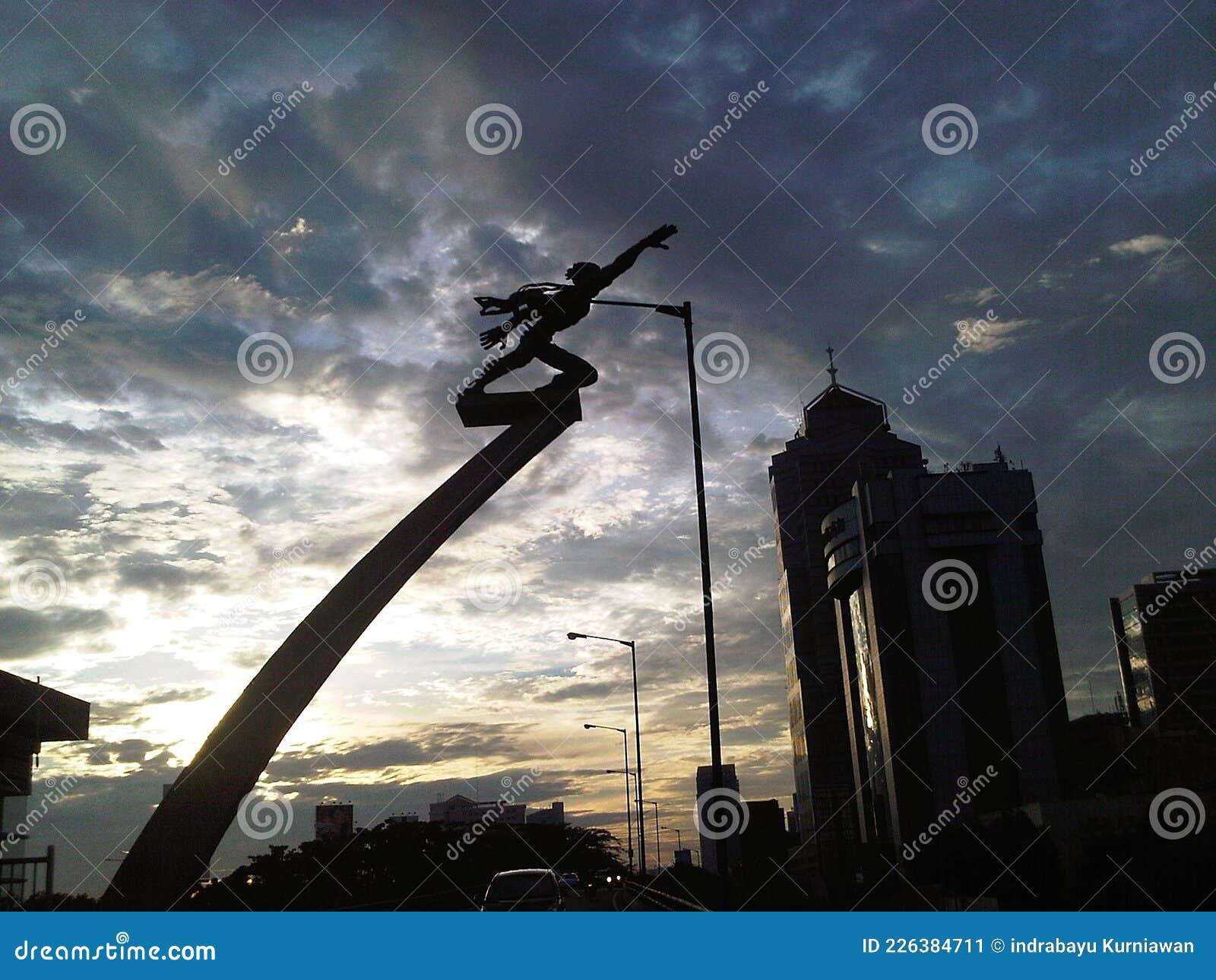 Dirgantara Statue Also Known As Tugu Pancoran Monument On Pancoran ...