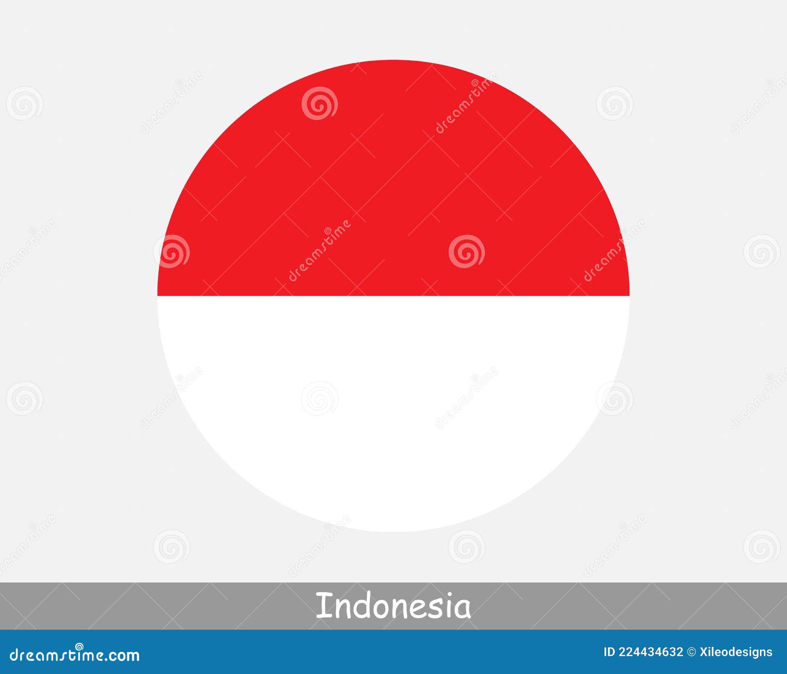 Indonesia Round Circle Flag. Indonesian Circular Button Banner Icon ...