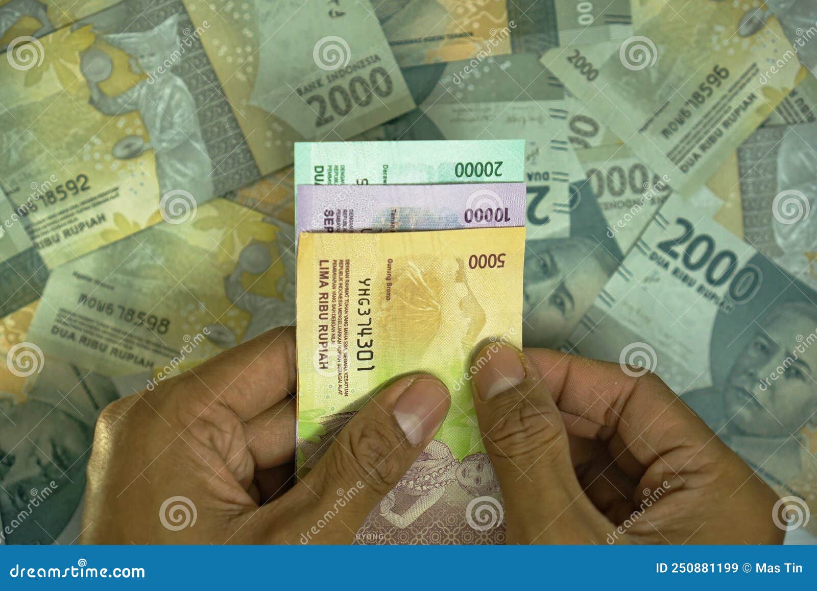 Indonesia Rupiah Money Concept for Payments Stock Image - Image of held ...