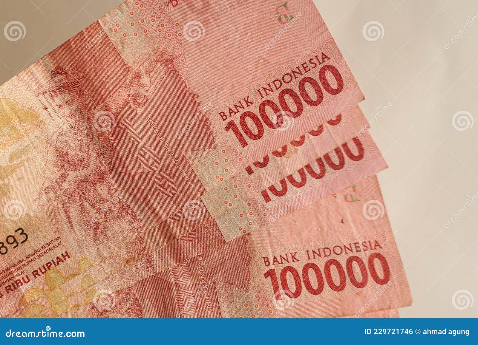 Indonesia S Largest Banknote Isolated on a White Background Stock Photo ...