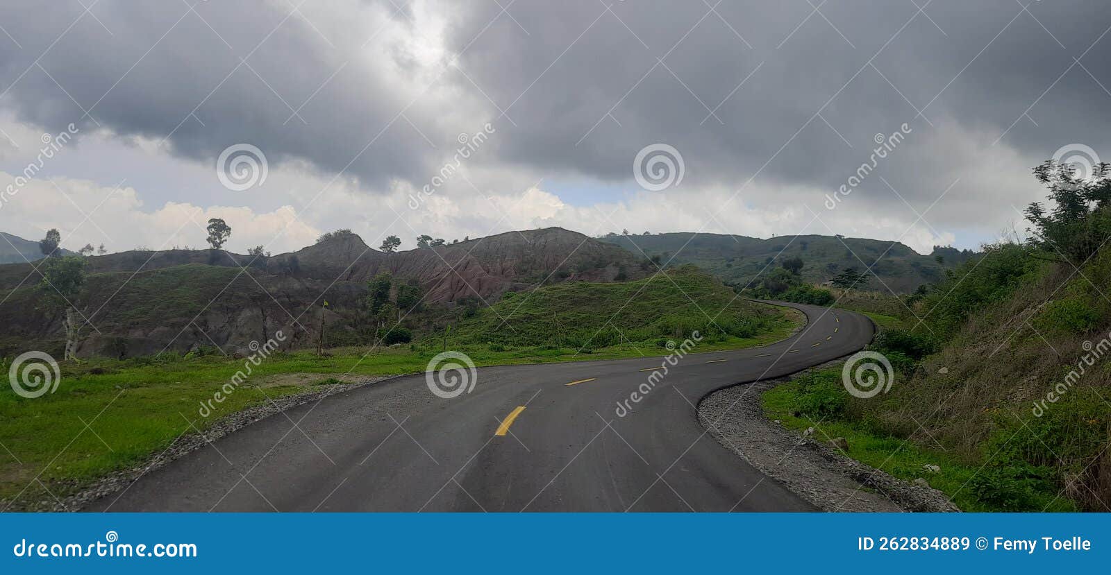 Indonesia - Timor Leste Border Road Stock Image - Image of completed ...