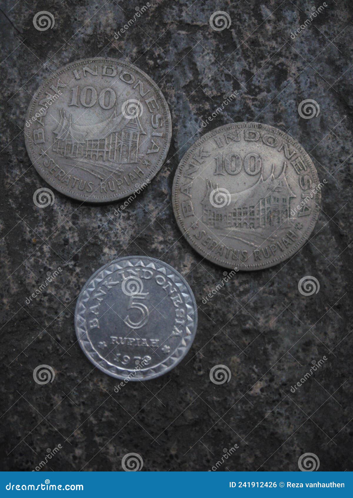 Indonesian ancient coins stock photo. Image of economy - 241912426