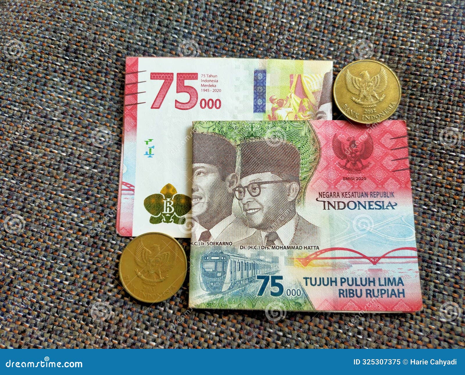 Indonesian Banknotes and Coins Stock Image - Image of mark, currency ...