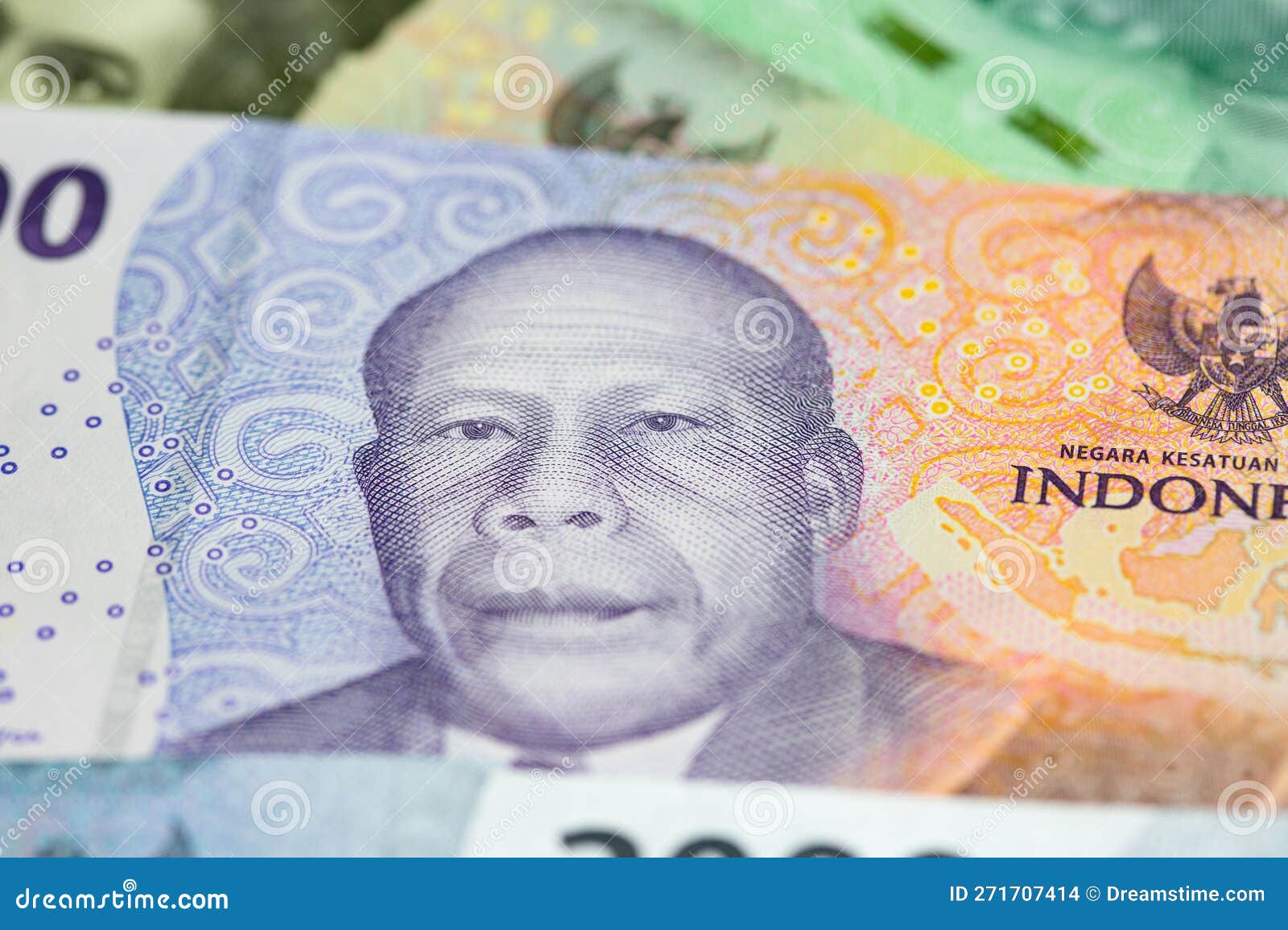Indonesian banknotes stock photo. Image of freedom, currency - 271707414