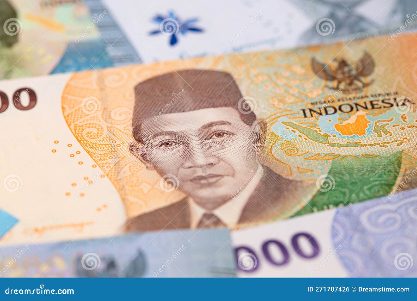 Indonesian banknotes stock photo. Image of investment - 271707426