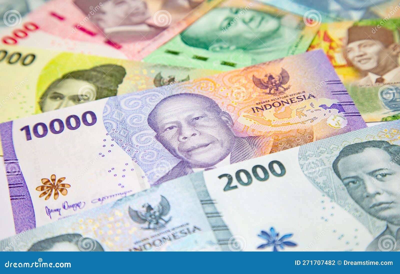 Indonesian banknotes stock photo. Image of expense, debt - 271707482