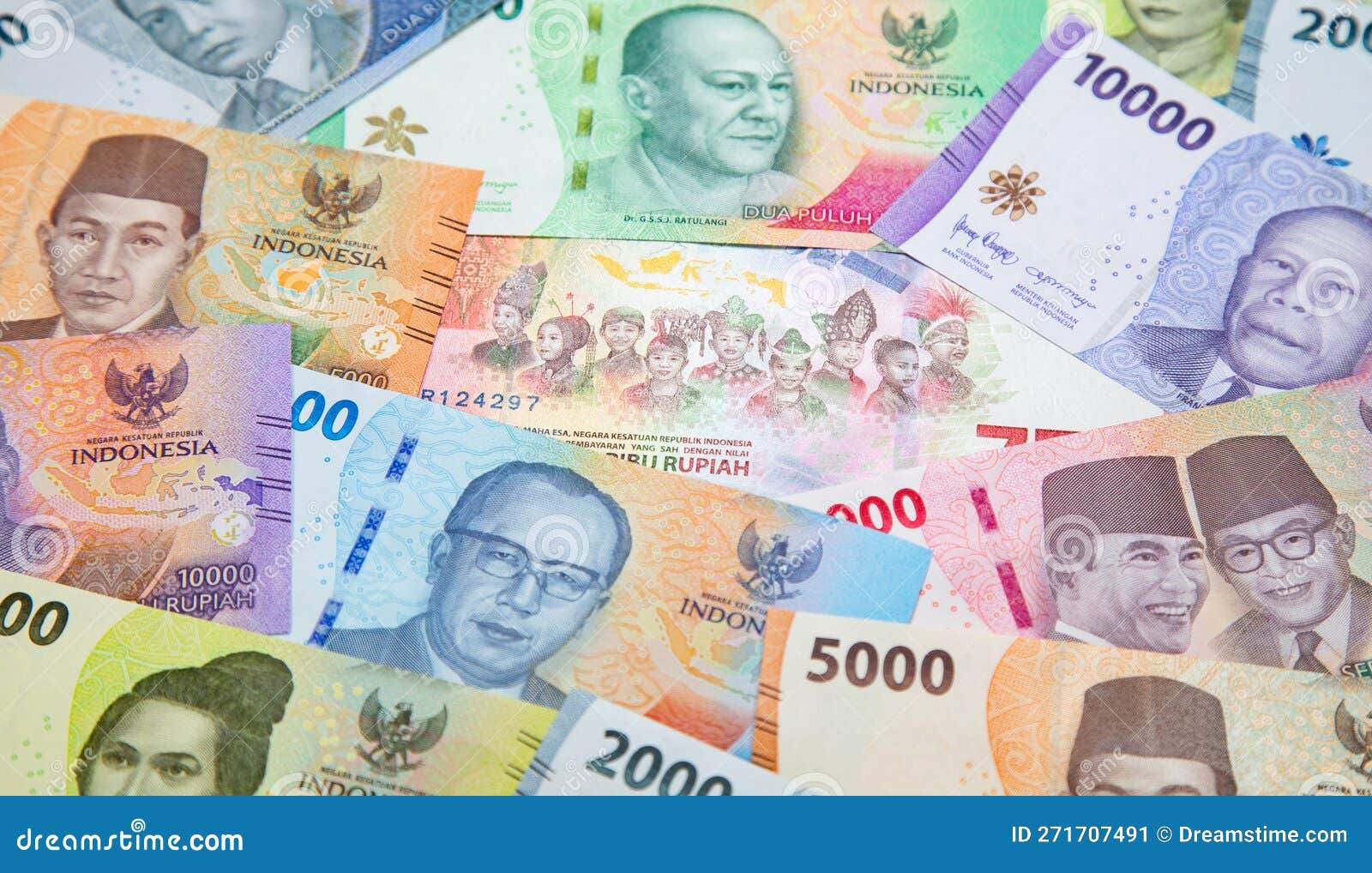 Indonesian banknotes stock image. Image of hero, note - 271707491