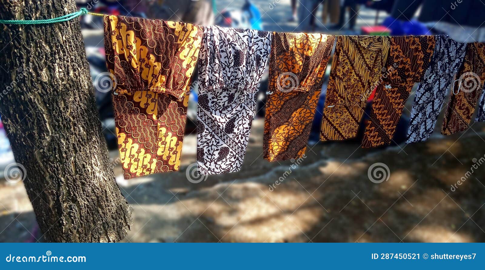 Indonesian Batik Pants. stock image. Image of goods - 287450521