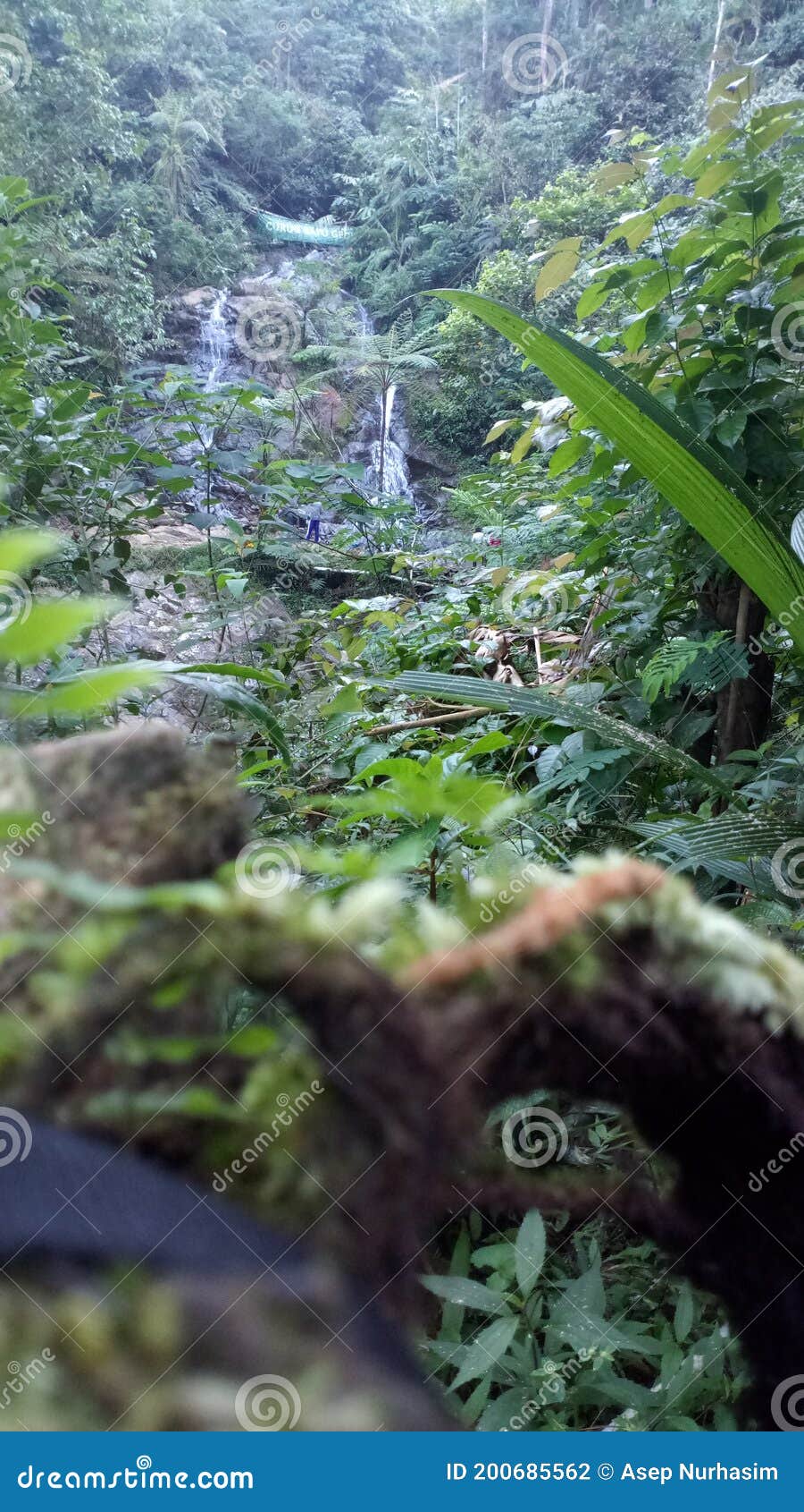 Indonesian Beauty Waterfall in West Java Stock Photo - Image of ...