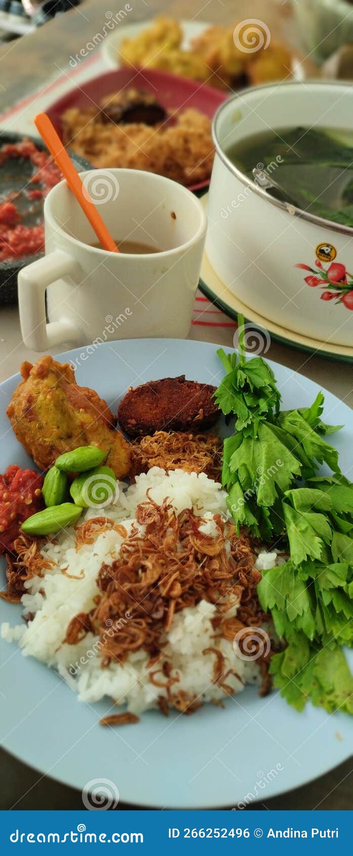 Indonesian Breakfast stock photo. Image of produce, dish - 266252496