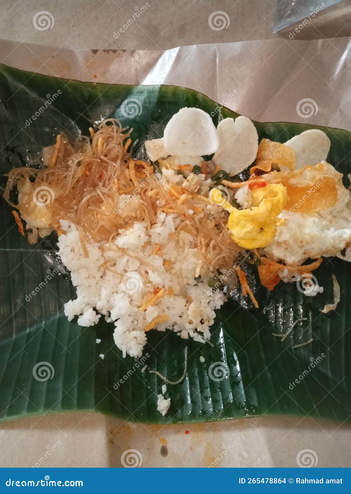 Indonesian Breakfast of Nasi Lemak and Eggs Stock Photo - Image of ...