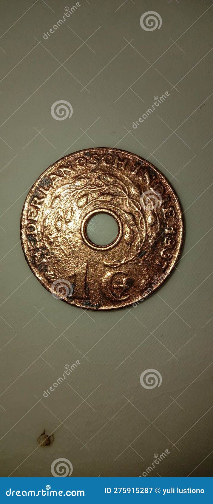 Indonesian 1 Cent Money from the Dutch Era Stock Image - Image of dutch ...