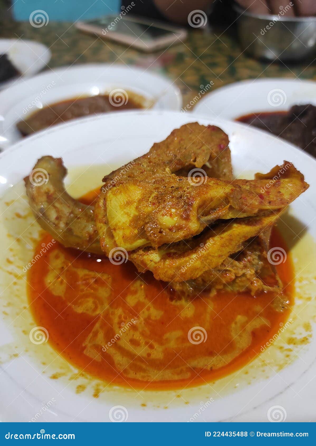 Indonesian Chicken Curry stock photo. Image of food - 224435488
