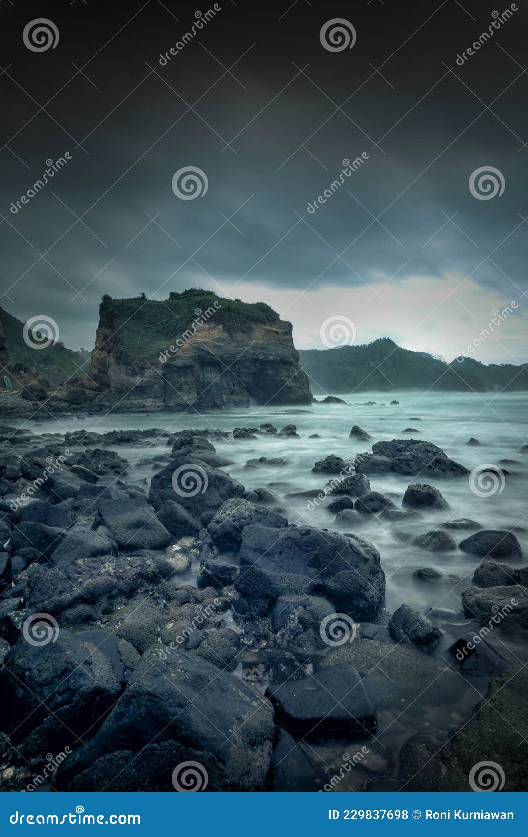 Indonesian coast stock photo. Image of rocks, outside - 229837698