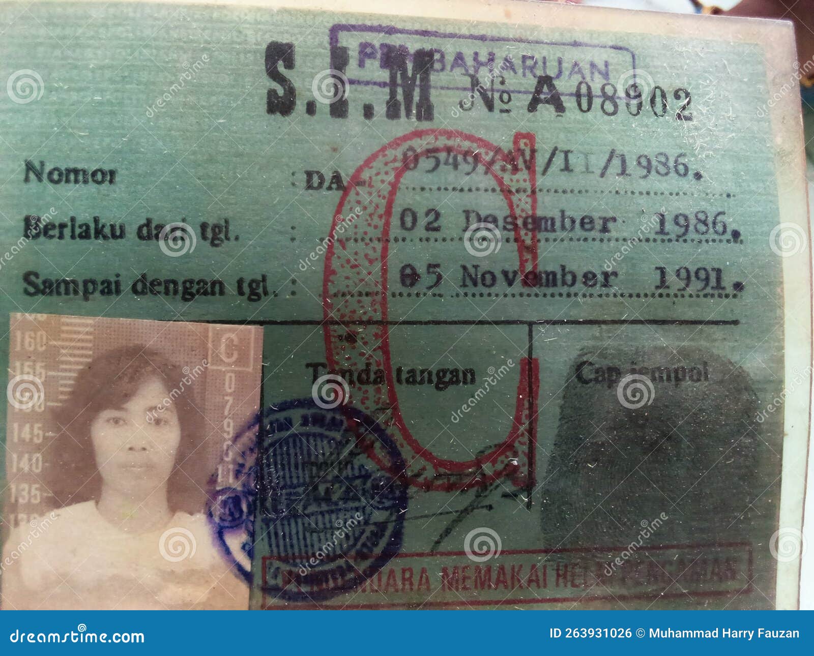 Indonesian Driving License 1986 Editorial Photo - Image of indonesian ...