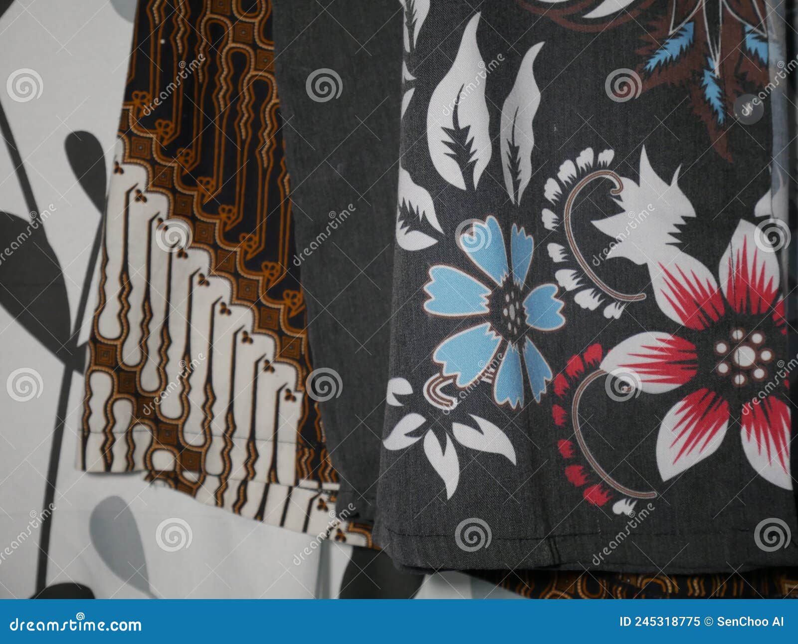 Indonesian fabric is batik stock image. Image of outerwear - 245318775