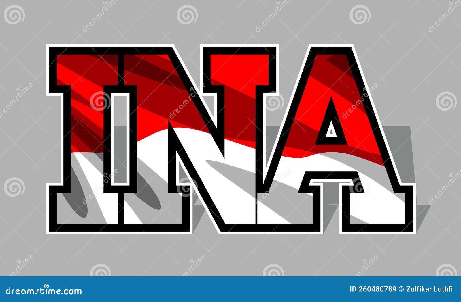 Indonesian flag stock vector. Illustration of banner - 260480789