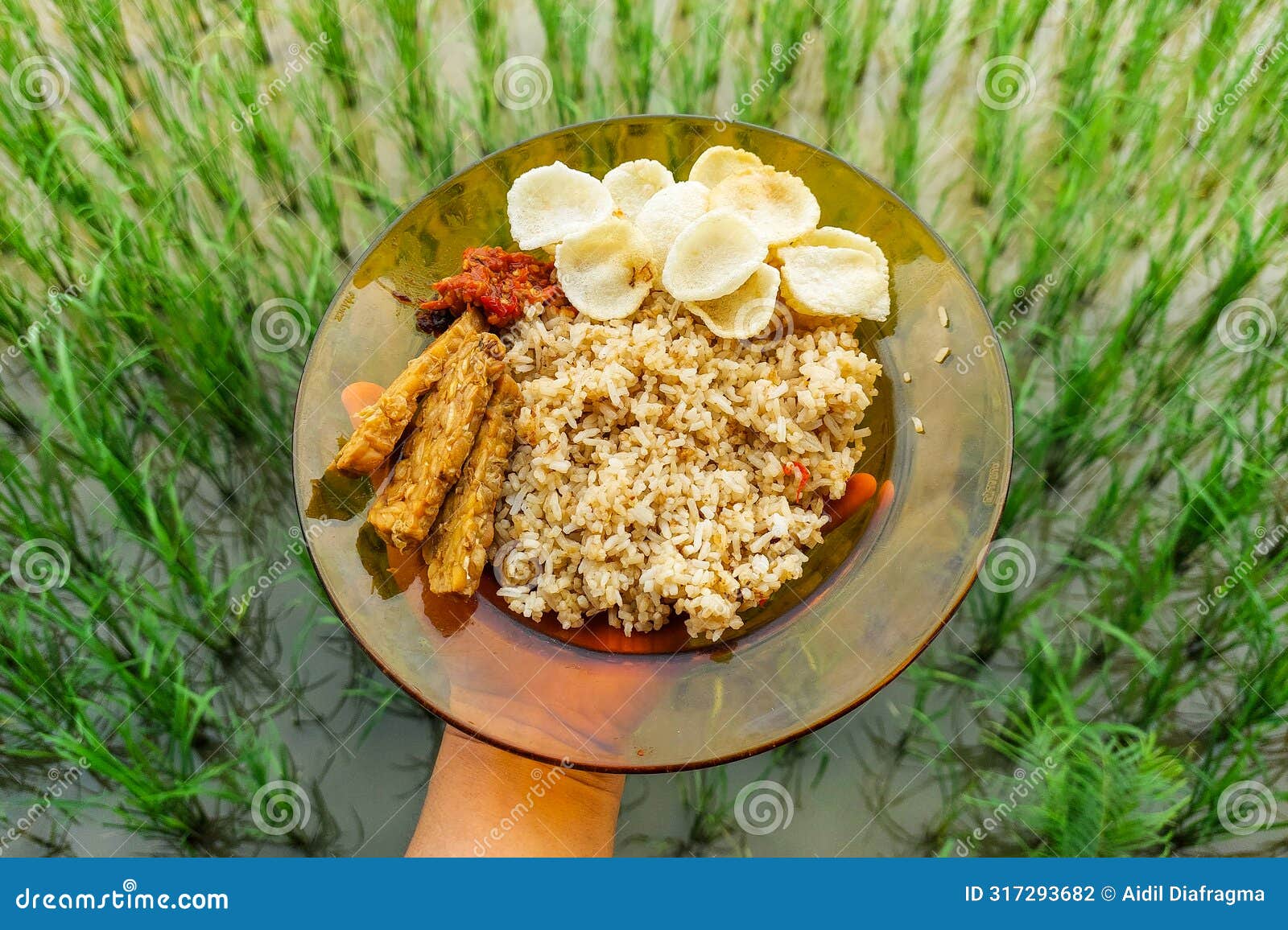 Indonesian Food - Fried Rice and Side Dishes Stock Photo - Image of ...