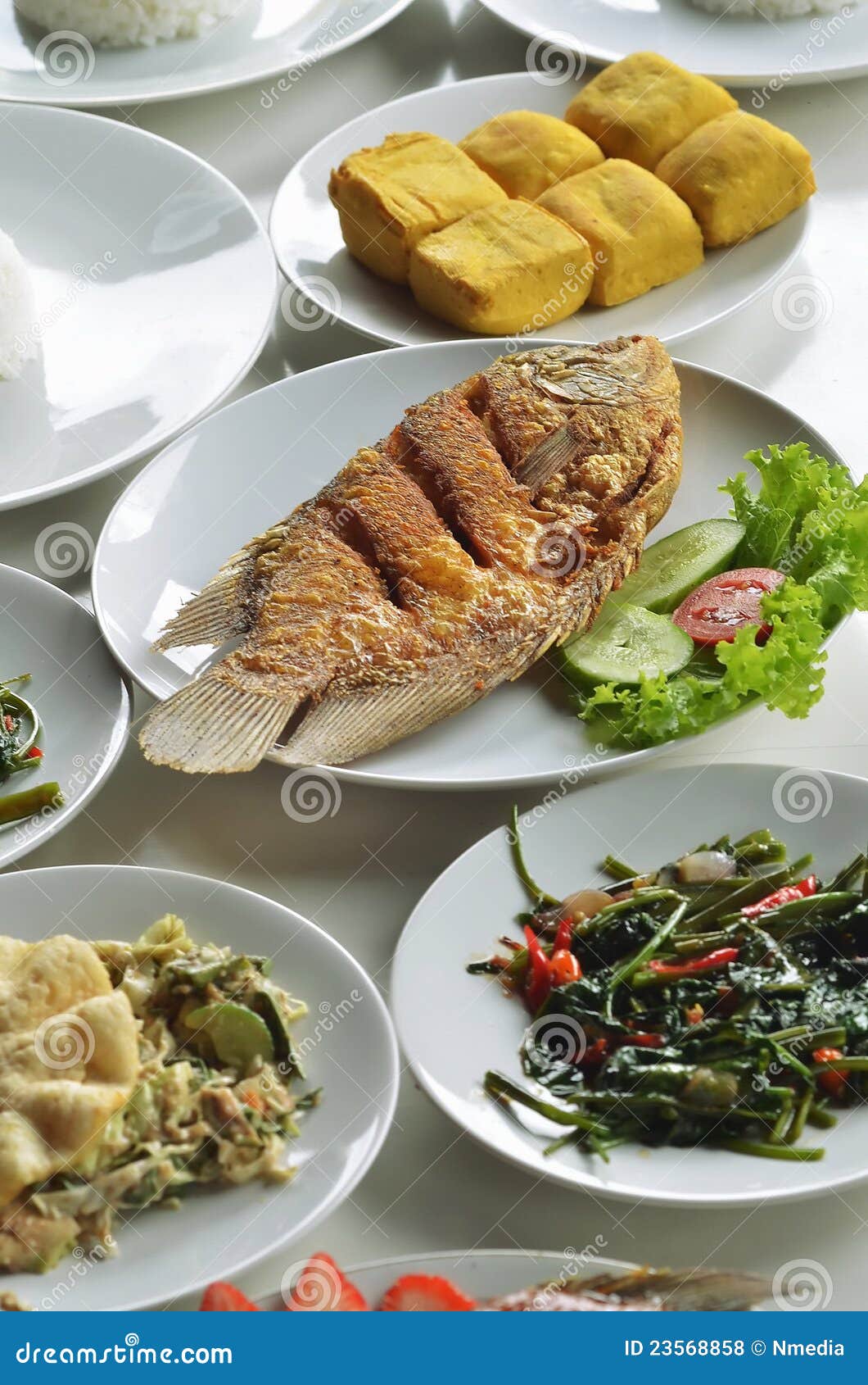 Indonesian Fried Fish stock photo. Image of plate, lunch - 23568858
