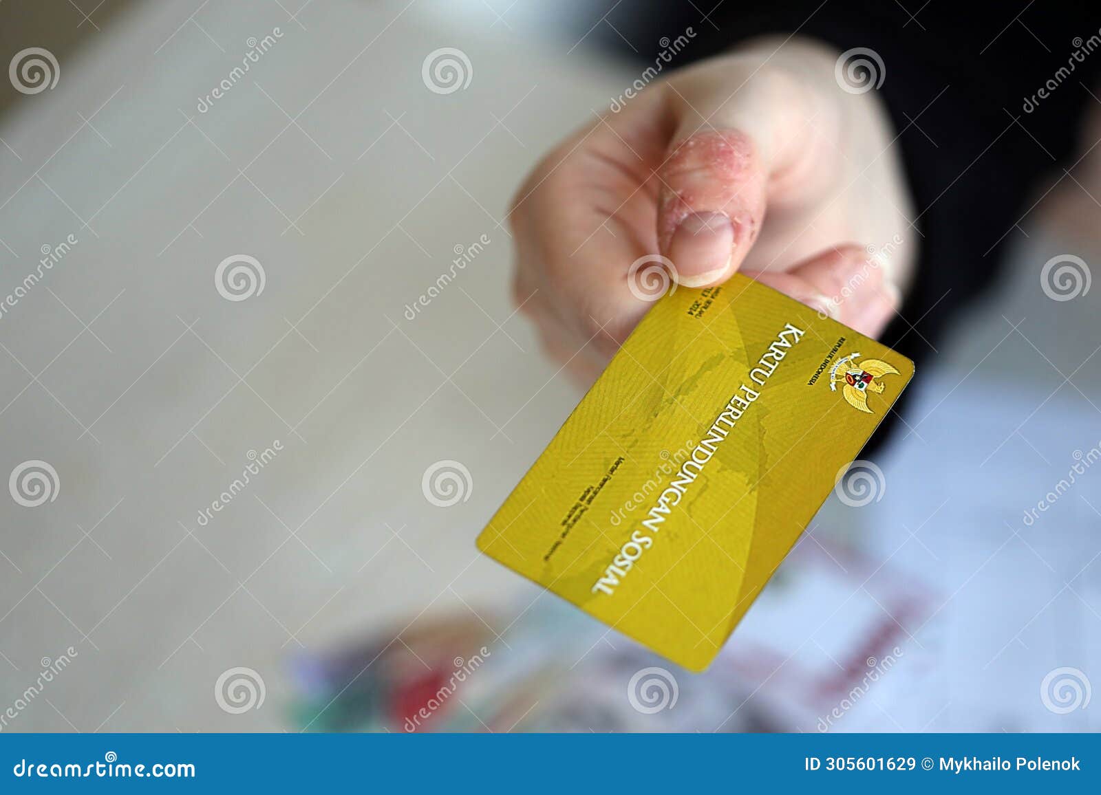 Indonesian Golden Social Security Card Originally Called Kartu