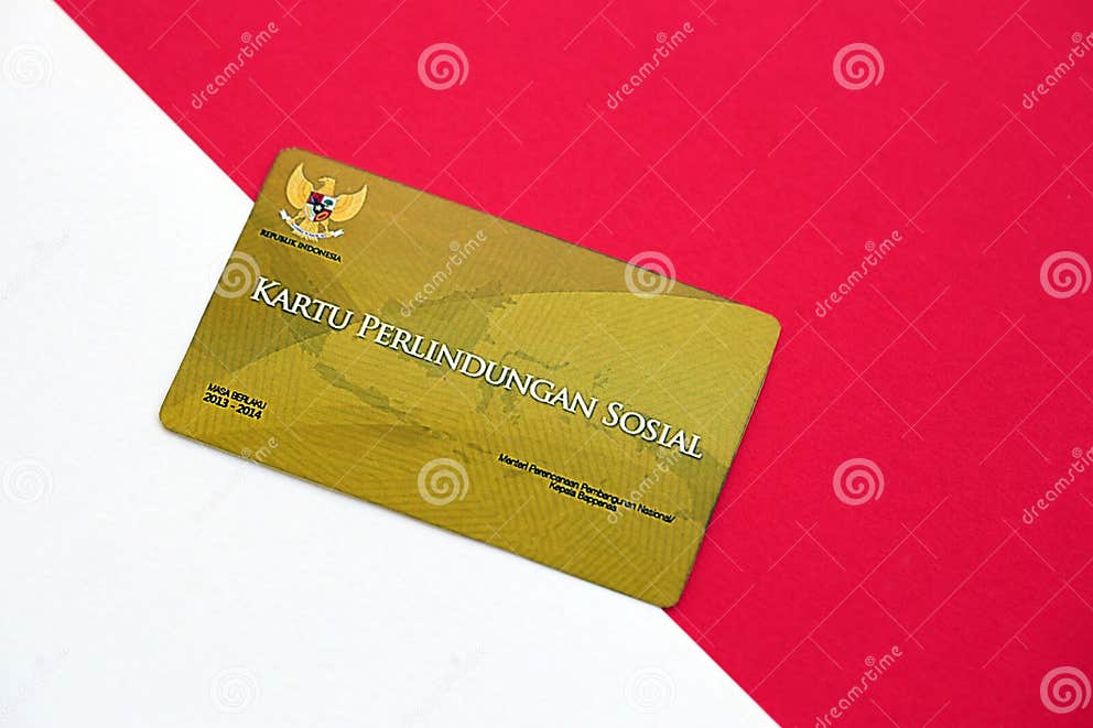 Indonesian Golden Social Security Card Originally Called Kartu