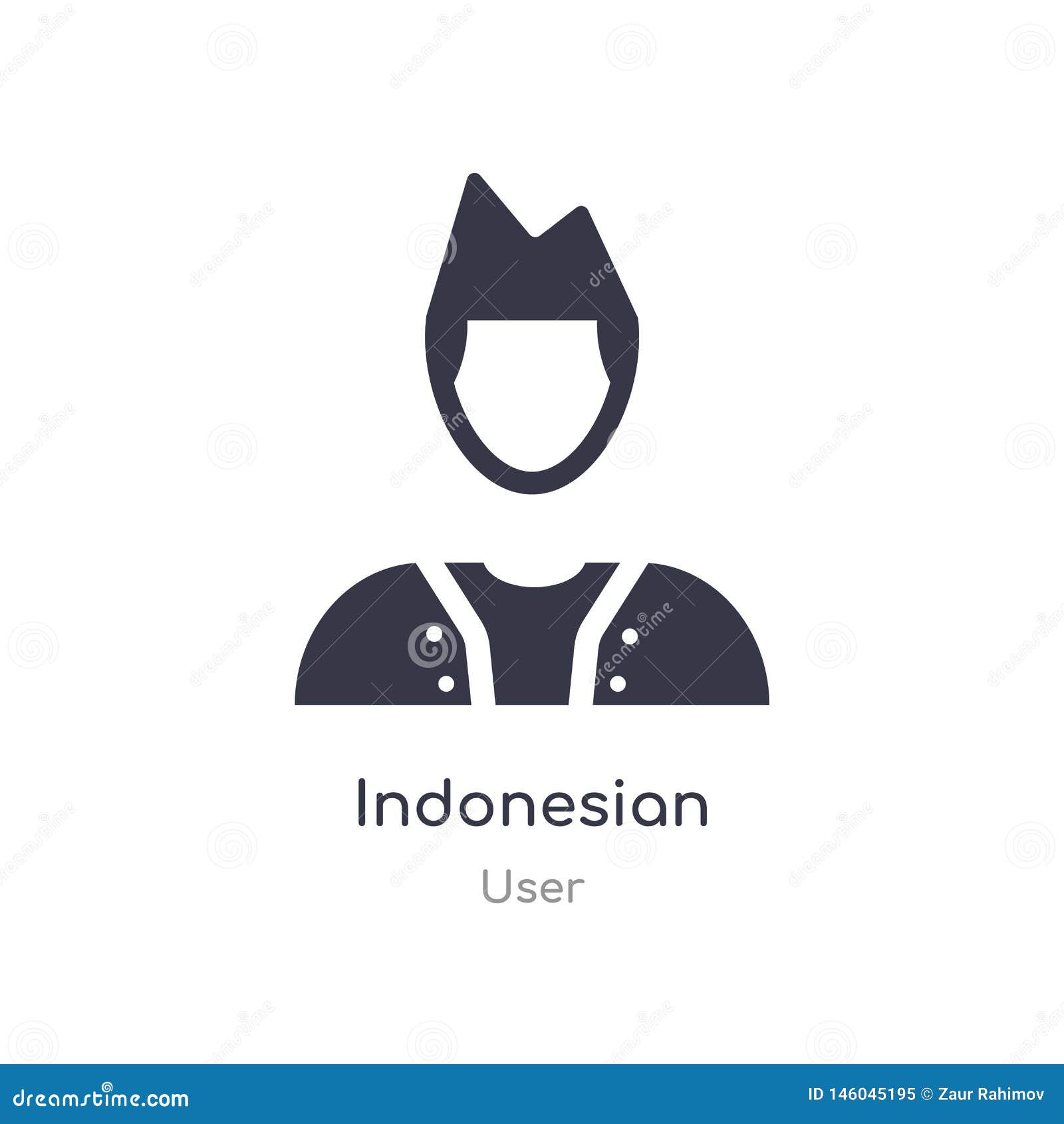 Indonesian Icon. Isolated Indonesian Icon Vector Illustration from User ...