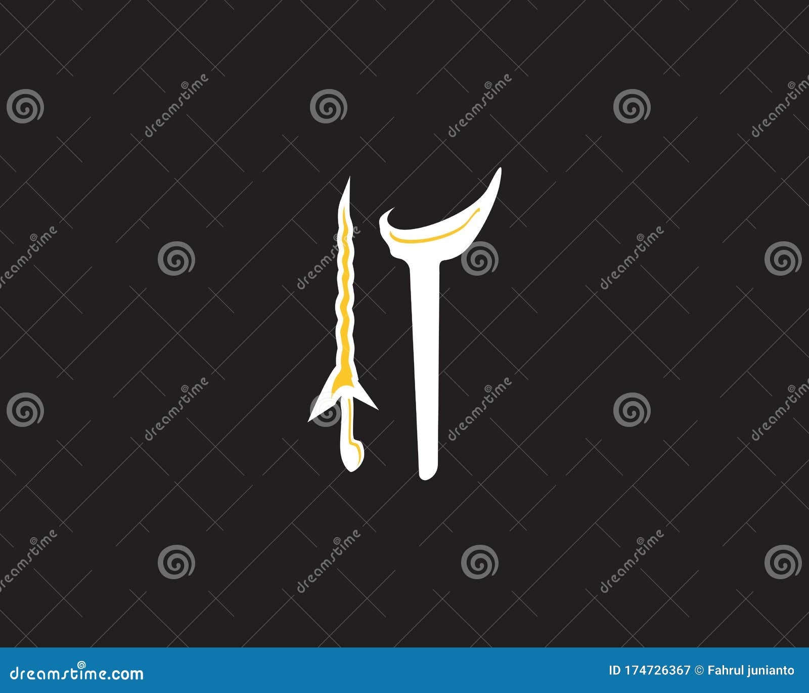 Indonesian Java Kris Symbol Vector Illustration Stock Illustration ...
