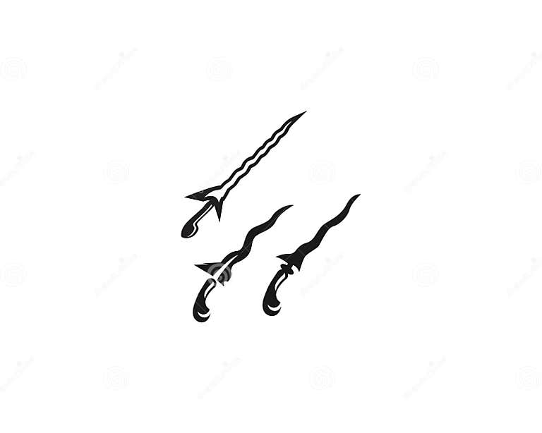 Indonesian Java Kris Symbol Vector Illustration Stock Illustration ...