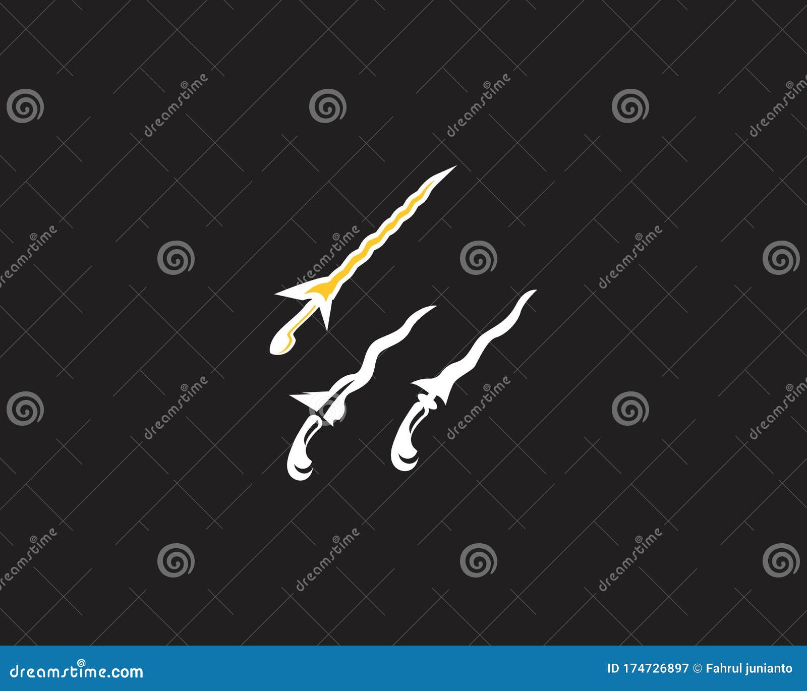 Indonesian Java Kris Symbol Vector Illustration Stock Illustration ...