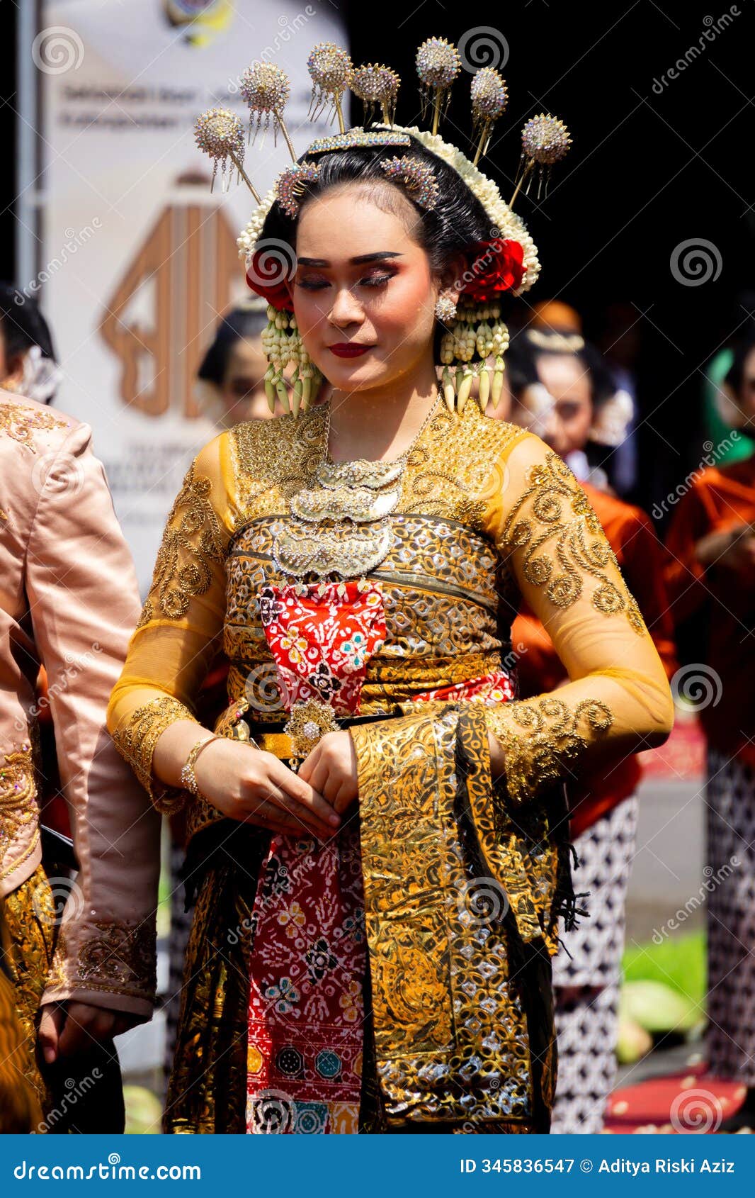 Indonesian with Javanese Traditional Costume Editorial Photography ...