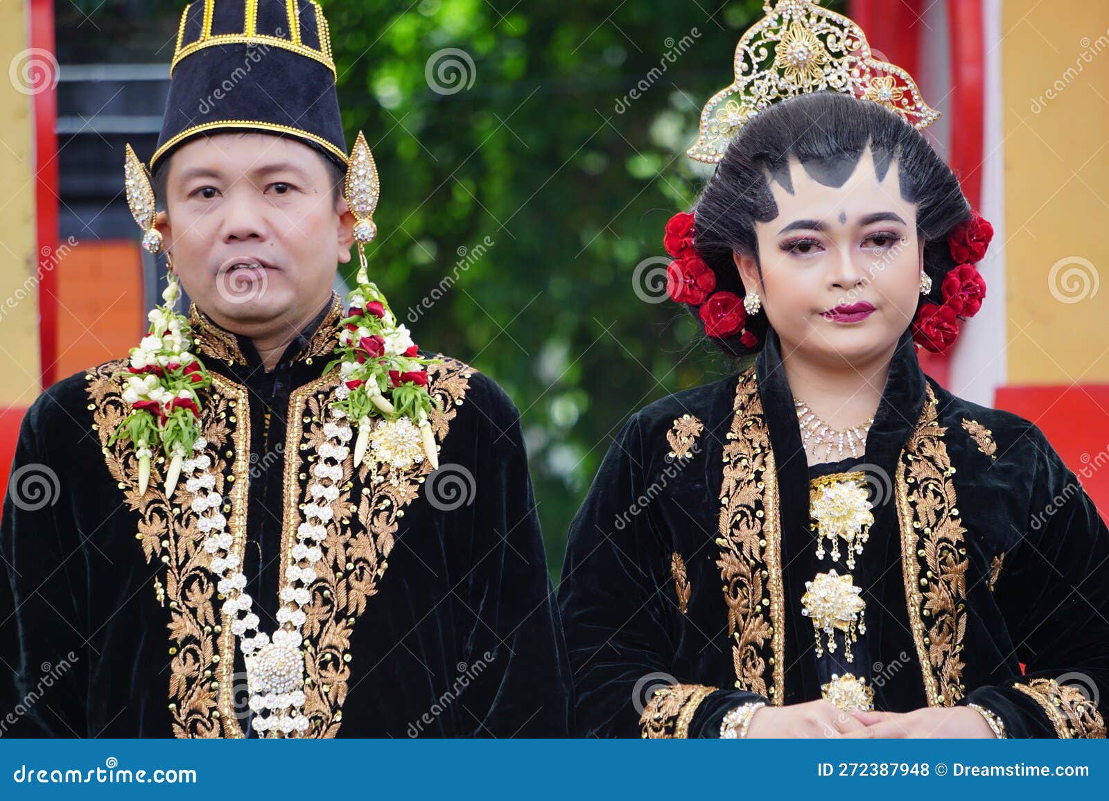 Indonesian with a Javanese Wedding Dress Editorial Stock Photo - Image ...