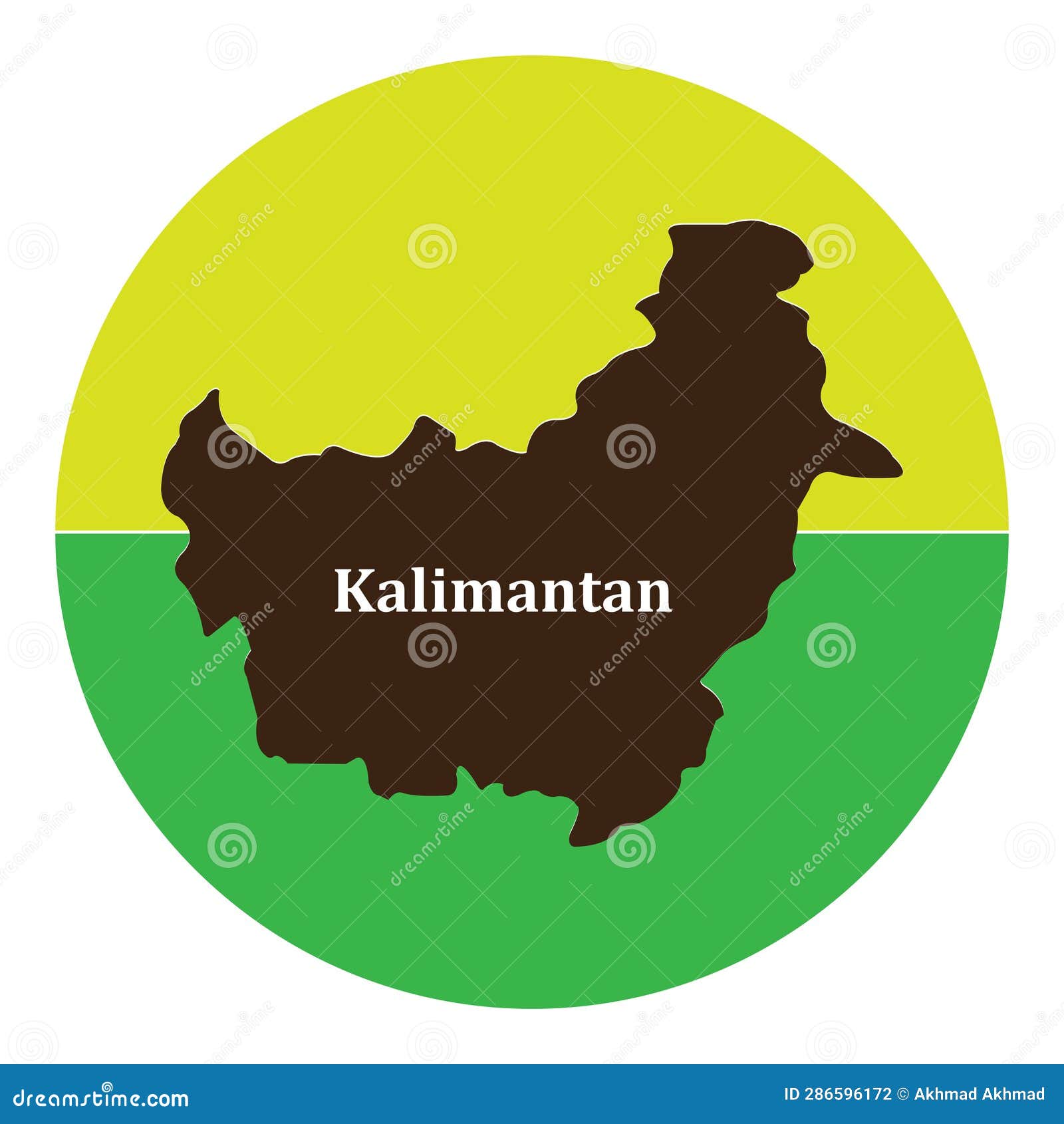 Indonesian Kalimantan Map Icon Cartoon Vector | CartoonDealer.com ...