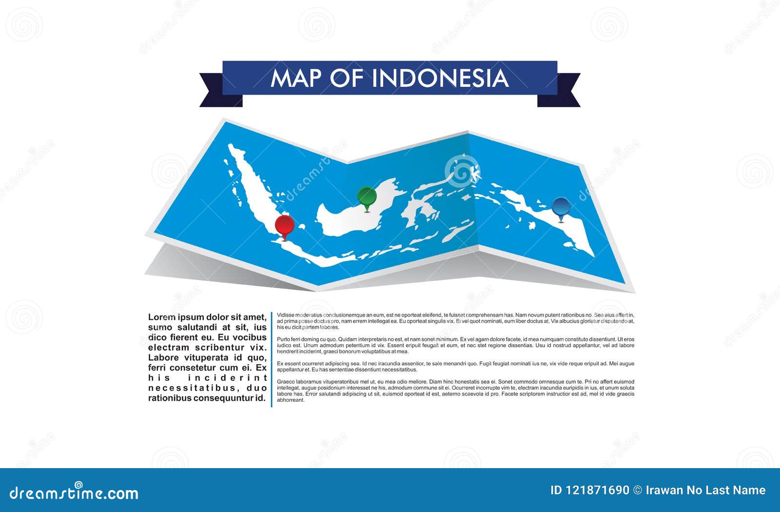 Indonesian Map with Pin stock vector. Illustration of east - 121871690