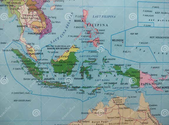 Indonesian map small scale stock image. Image of landmark - 275820403