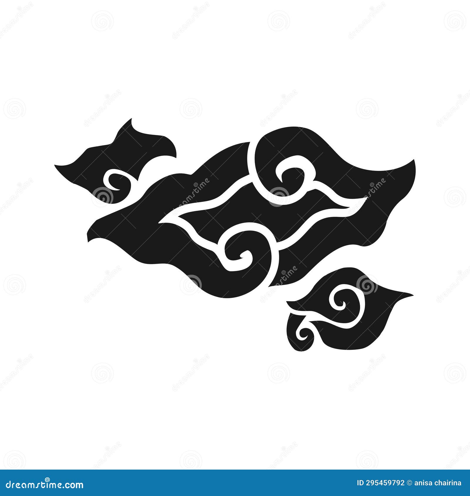 Indonesian Mega Mendung Batik Heritage Element Vector Design Stock ...