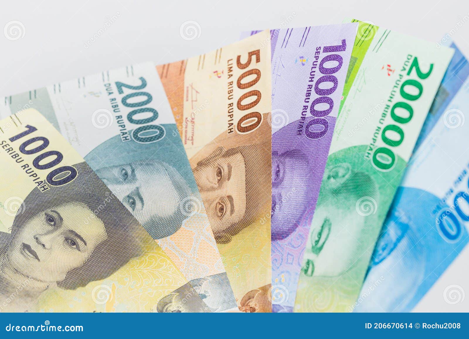 Indonesian Money. Banknotes of Various Values Stock Photo - Image of ...