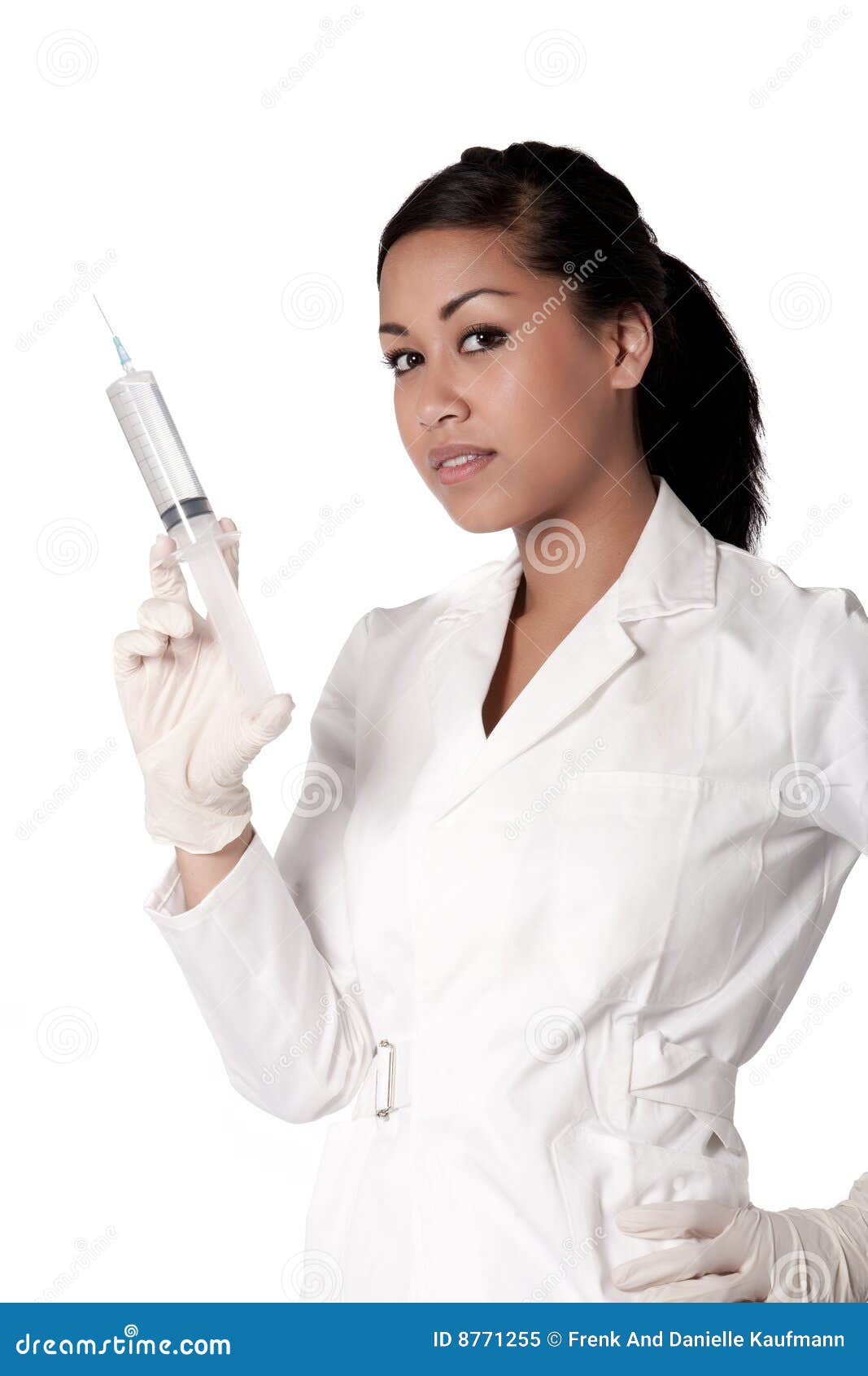 Indonesian Nurse with a Serenge Stock Image - Image of drugs, woman ...